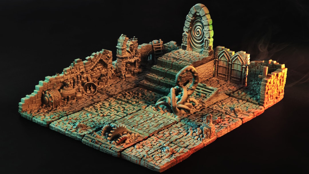 Modular Dungeon Tiles - Death X Tiles by Cast N Play | 28mm and 32mm ...