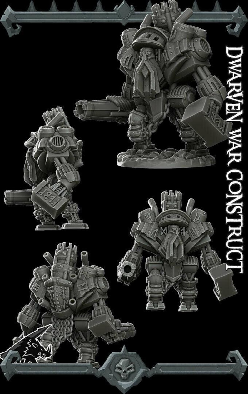 Dwarven War Construct. Dwarf Mech - Rocket Pig Games | 28mm and 32mm ...