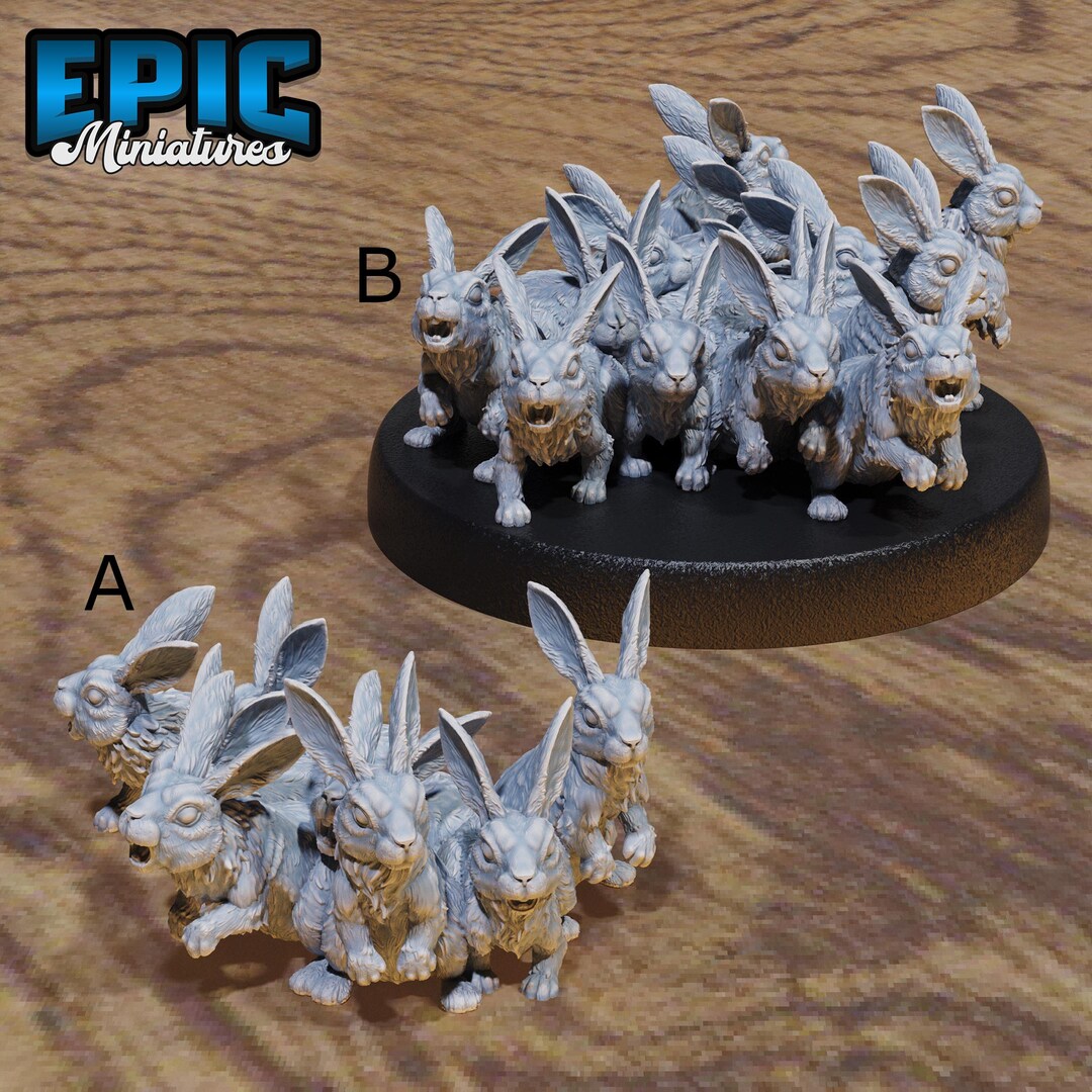 Rabbit Swarm - Epic Miniatures - Etsy