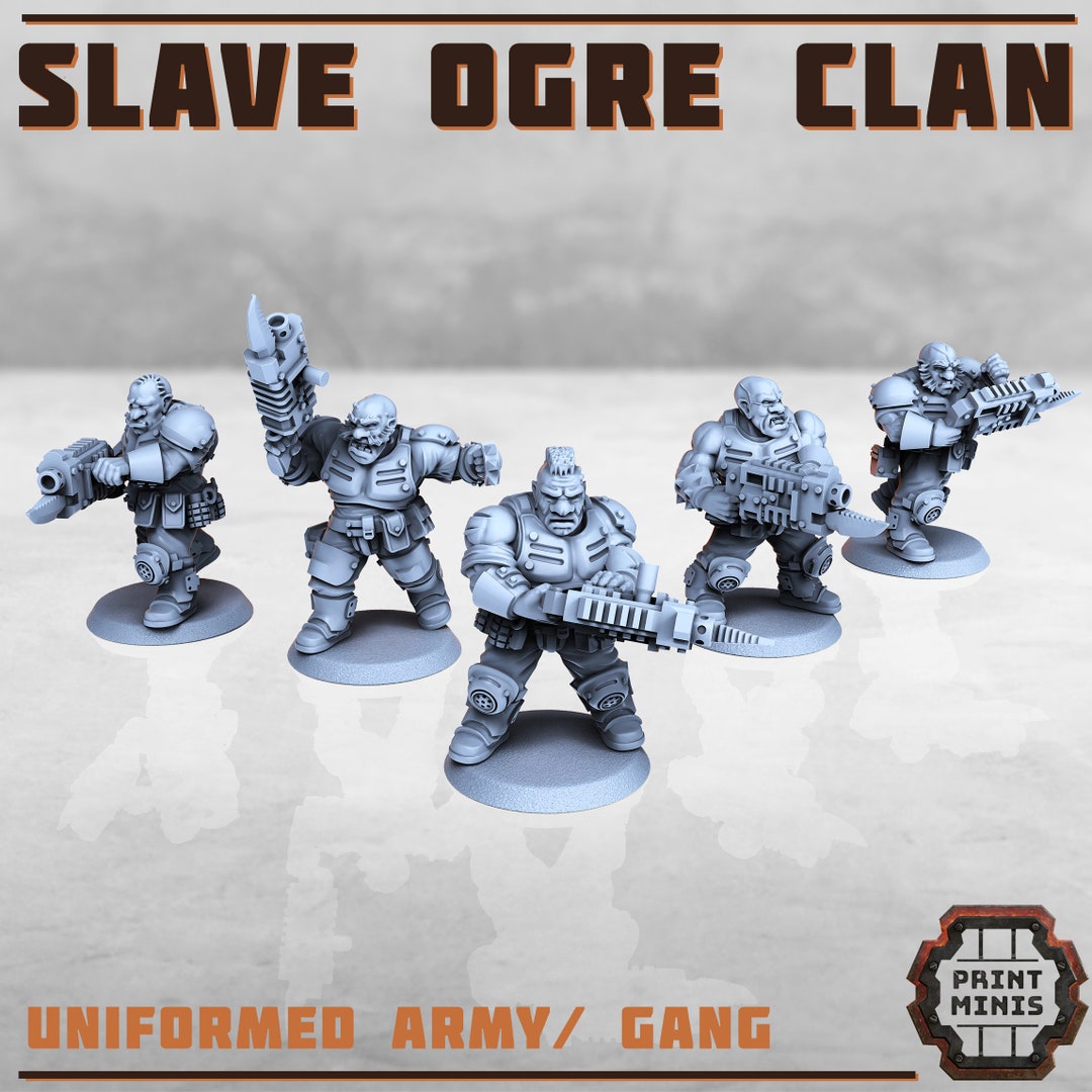 Slave Ogre Clan Print Minis Sci Fi Light Infantry Imperial 28mm Heroic ...