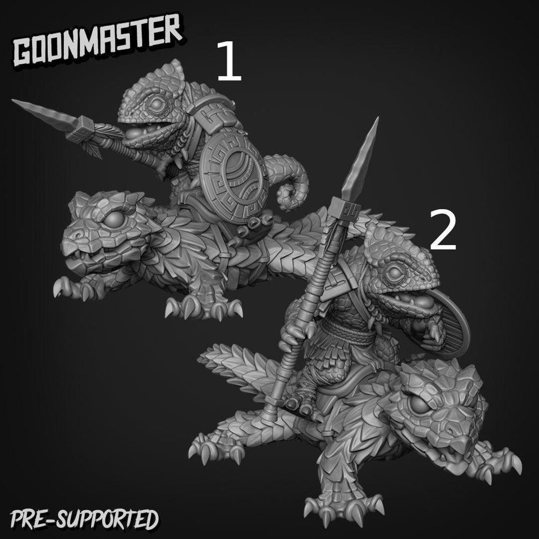 Armidillo Lizard Cavalry - Goonmaster | 28mm and 32mm | Wargaming | Dnd ...