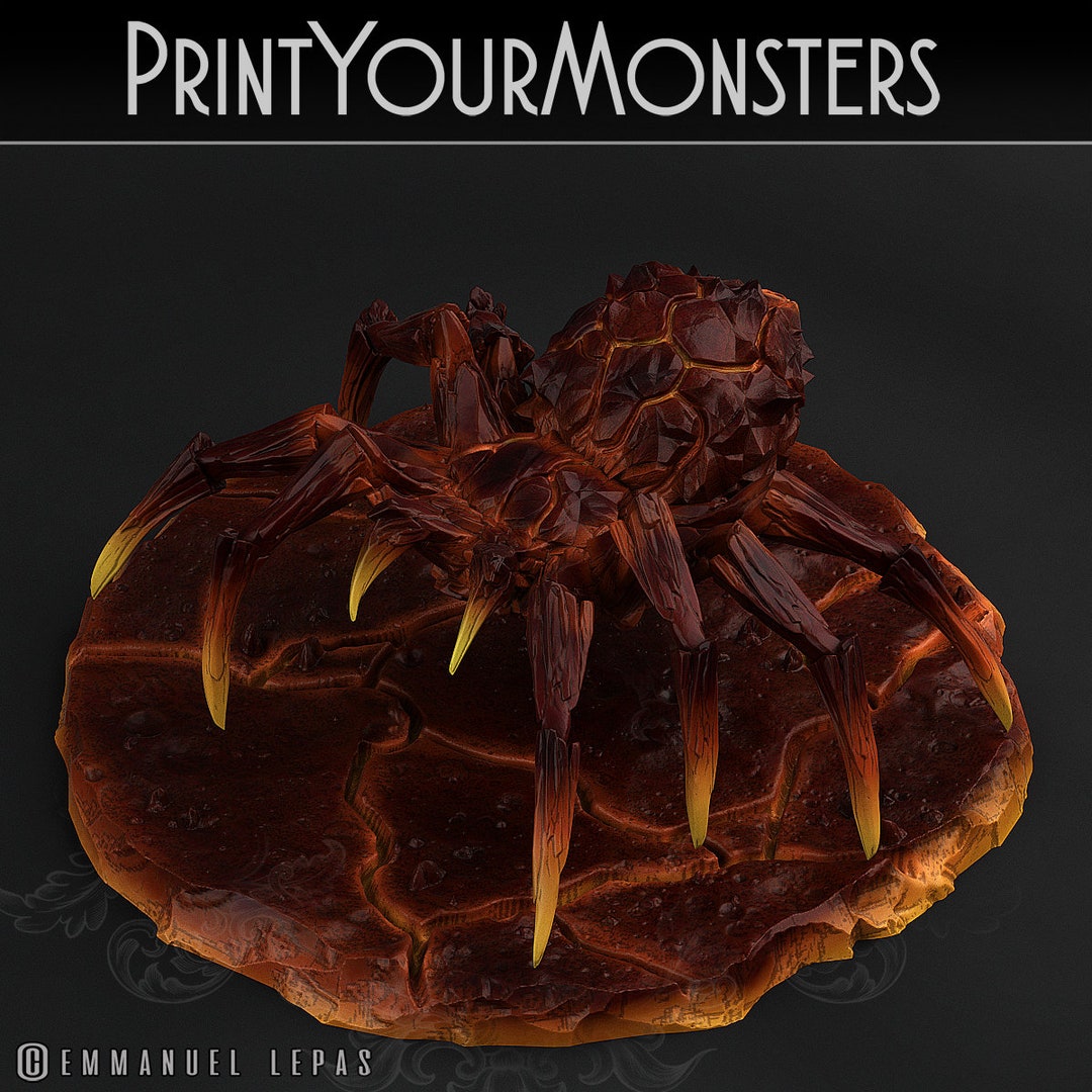 Magmaranea - Print Your Monsters | 32mm | Spider | Lava | Spider ...