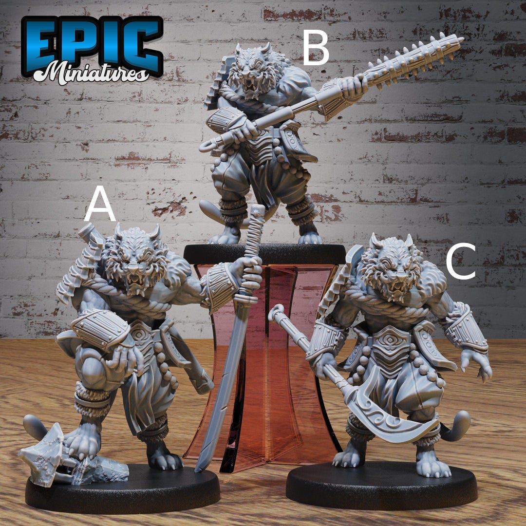 Tiger Folk Samurai - Epic Miniatures | 28mm and 32mm | Wargaming | Dnd ...