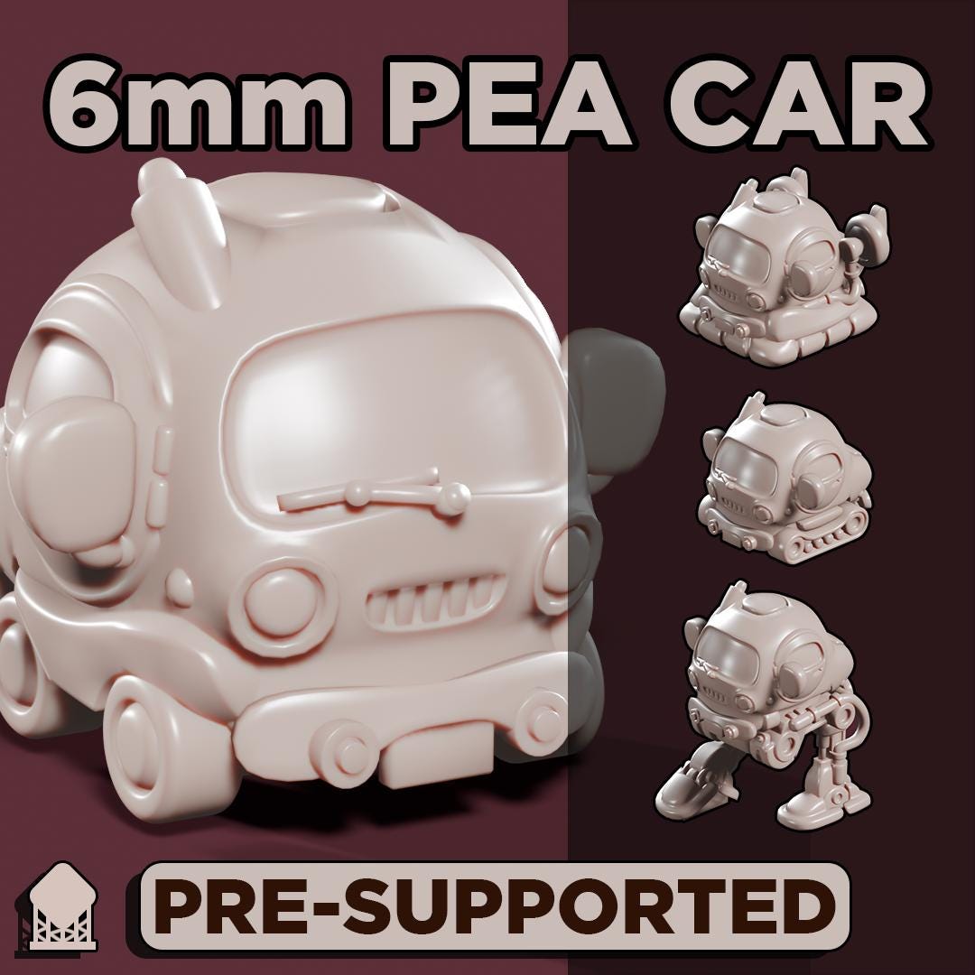 6mm Pea Car, Adaptable Little Vehicle - Porble Games | 28mm and 32mm ...
