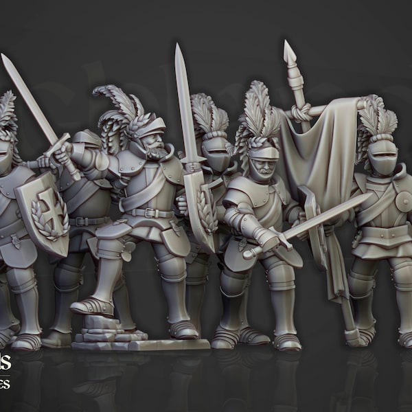 Foot Knight 28mm Miniatures - Etsy