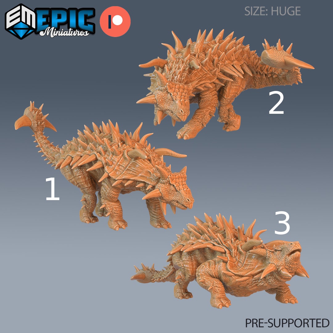Anklyosaurus Epic Miniatures 28mm 32mm Dinosaur Prehistoric - Etsy