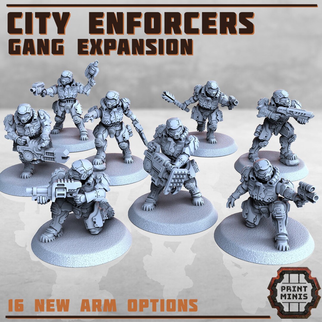 City Watch, Enforcer Gan Expansion Print Minis Sci Fi Light Infantry ...