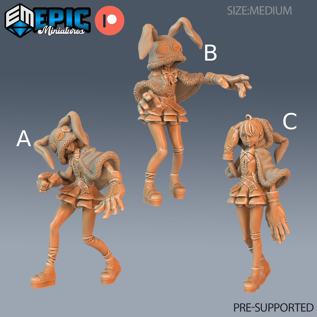 Rabbit Hoodie Girl Epic Miniatures 28mm 32mm Easter Surprise Hacker ...