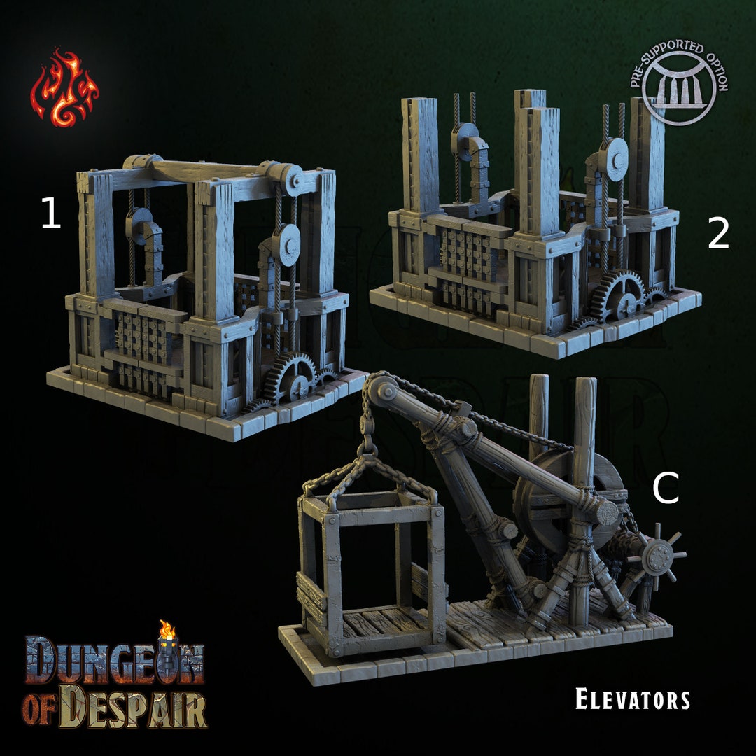 Elevators - Crippled God Foundry, Dungeon of Despair | 32mm | Entrance | Lift | Steampunk ...