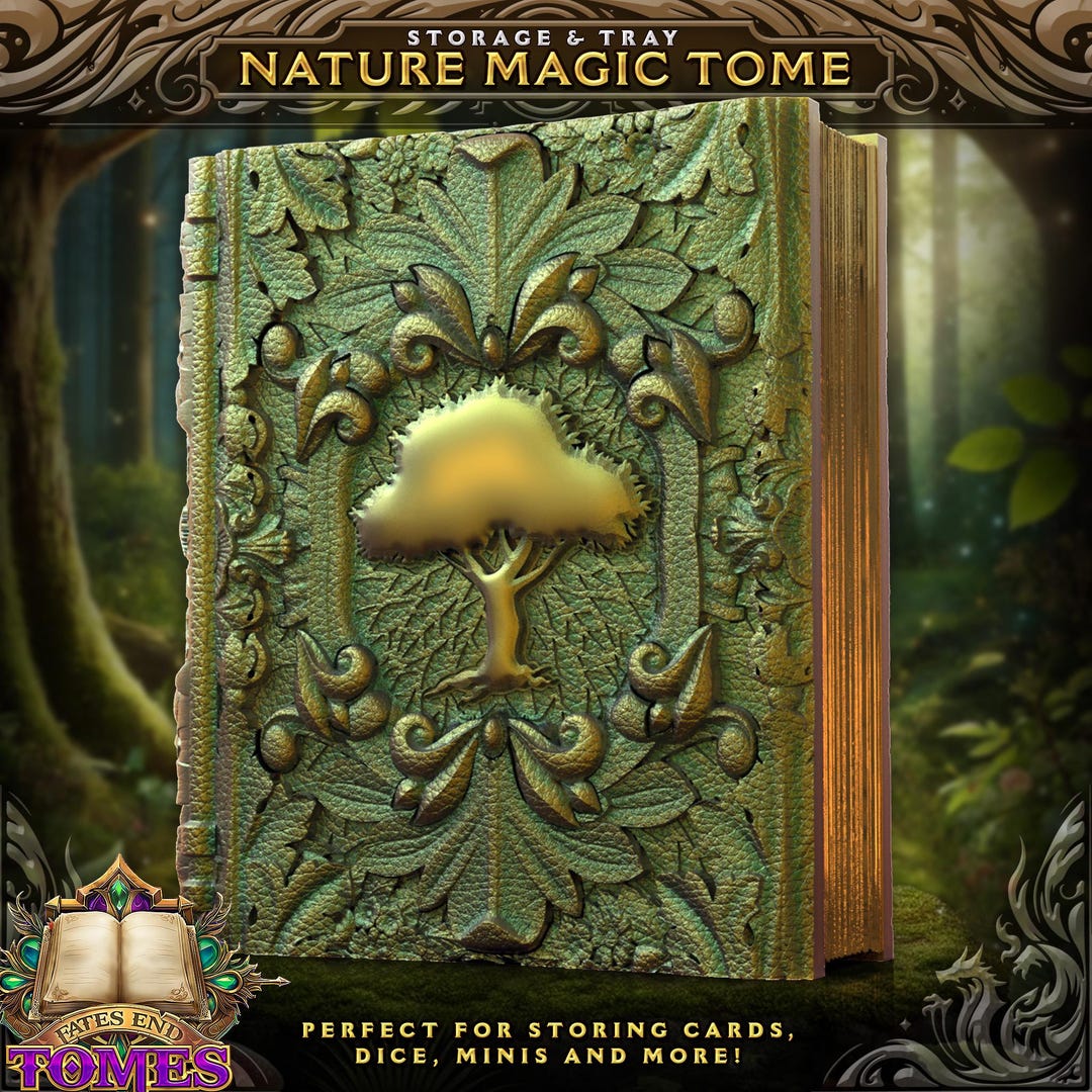 Nature Magic Book Dice Box - Fates End | Hold All Your Dice, Minis ...