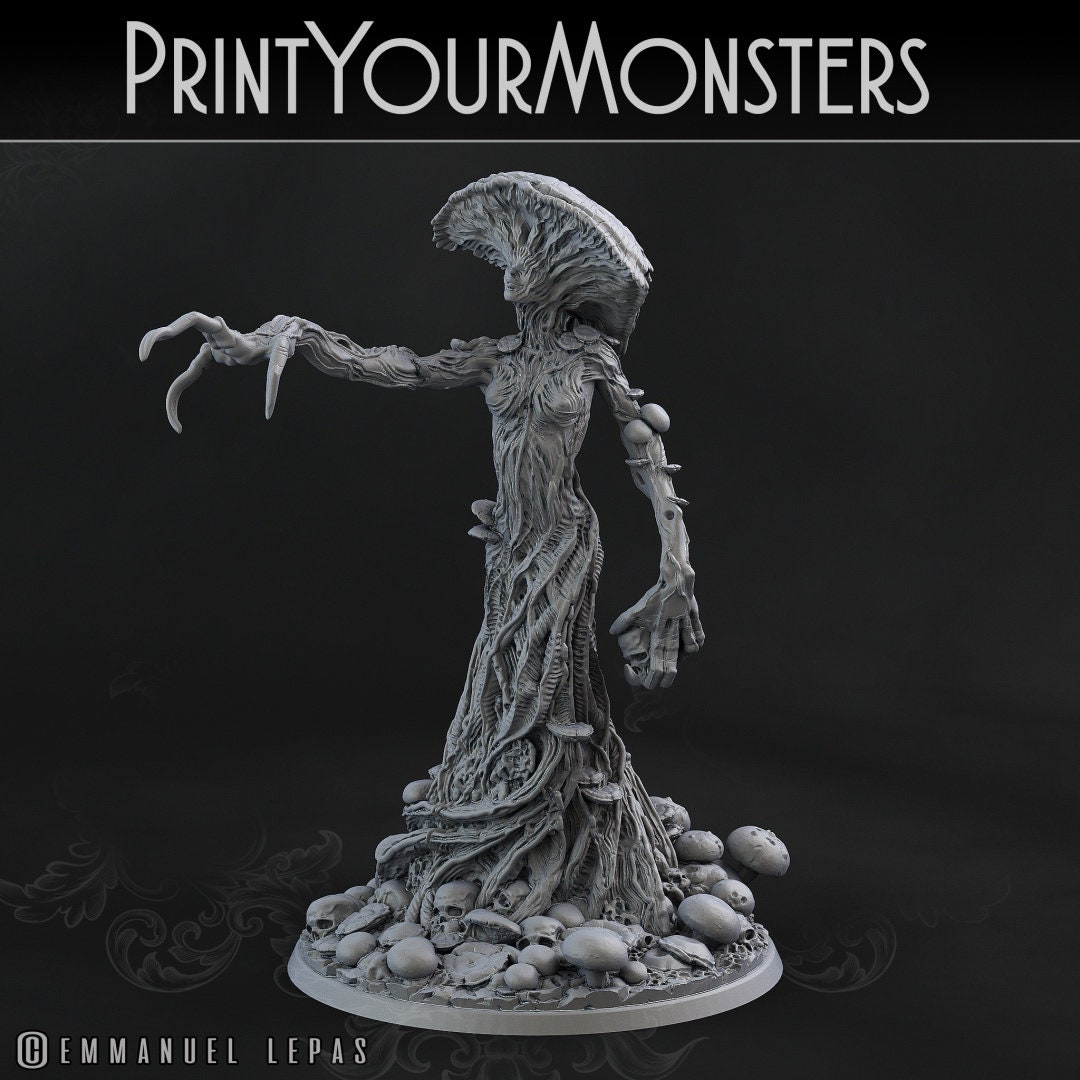 Mushroom Queen Print Your Monsters D&D 32mm Elemental Plant Myconid ...