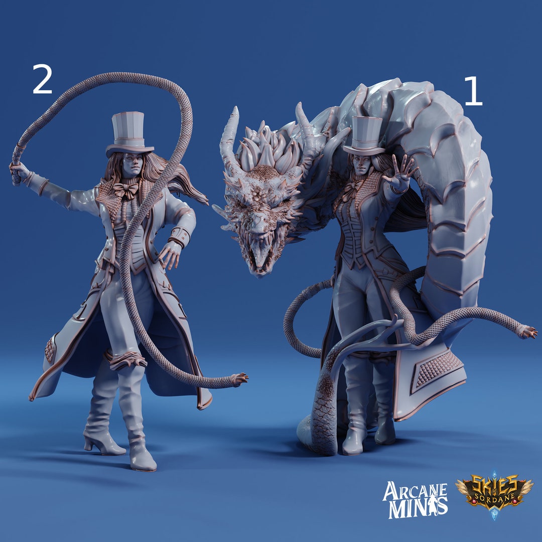 Human Bard Female, Ring Master Arcane Minis 32mm Cirque Du Sordane ...