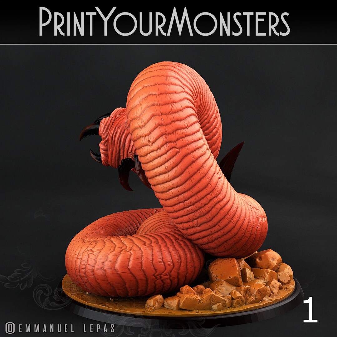 Tomb Grub Print Your Monsters 32mm Scale Demon Alien - Etsy