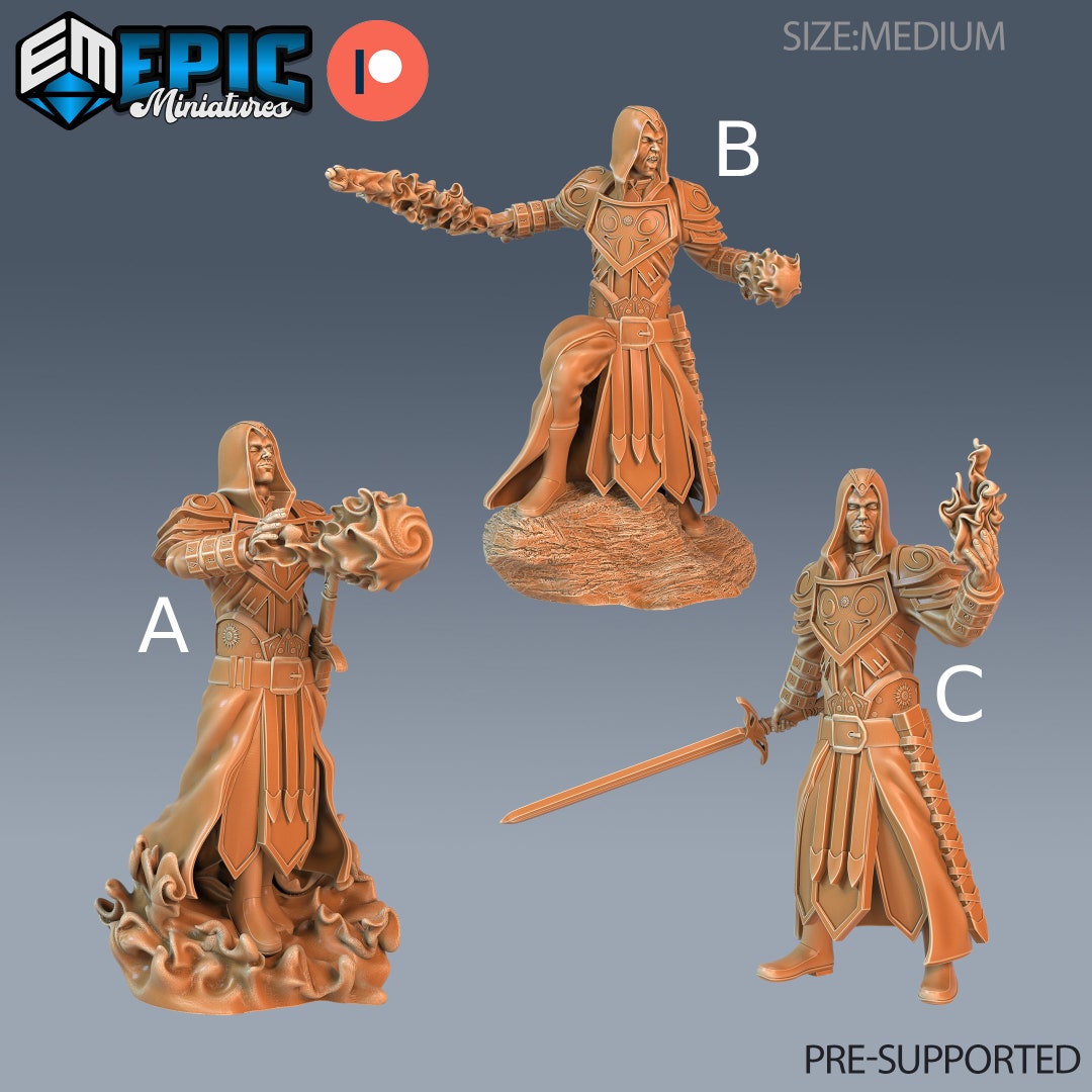 Warlock Player Character Epic Miniatures 28mm 32mm Wizard Sorcerer ...