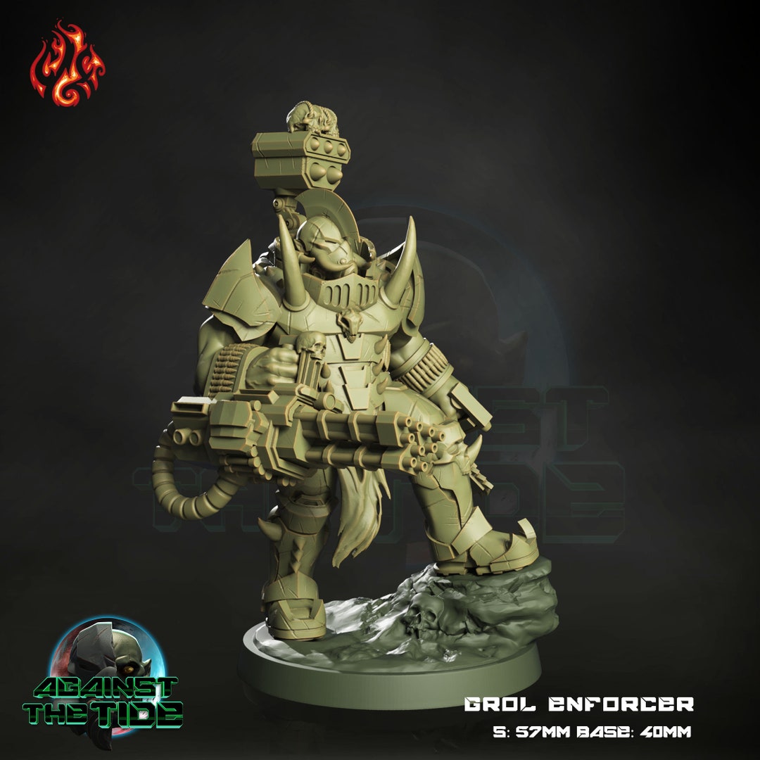 Grol Enforcer, Orc Heavy Gunner - Crippled God Foundry - Against the ...