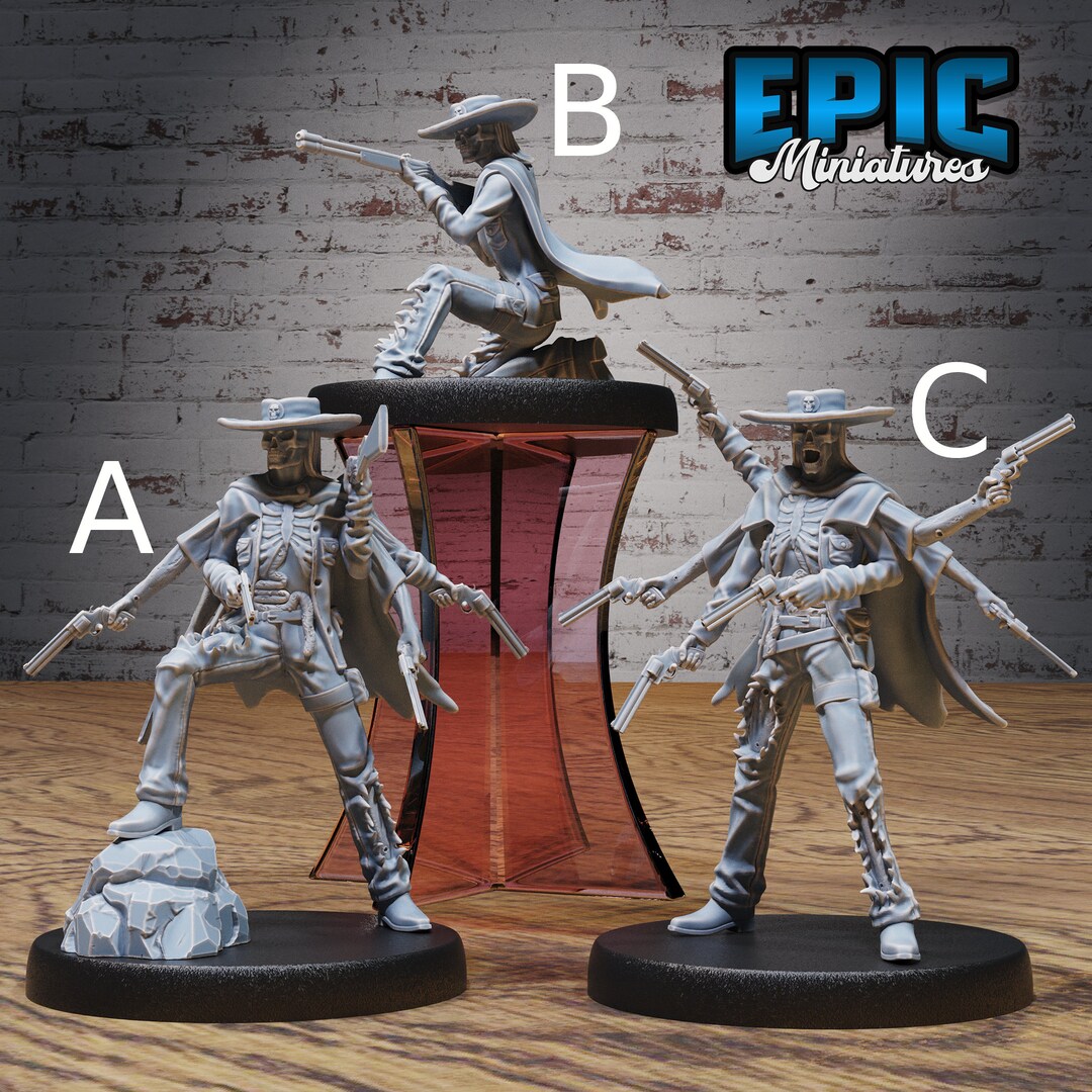 Undead Gunslinger - Epic Miniatures | 28mm | 32mm | Fantasy Wild West ...