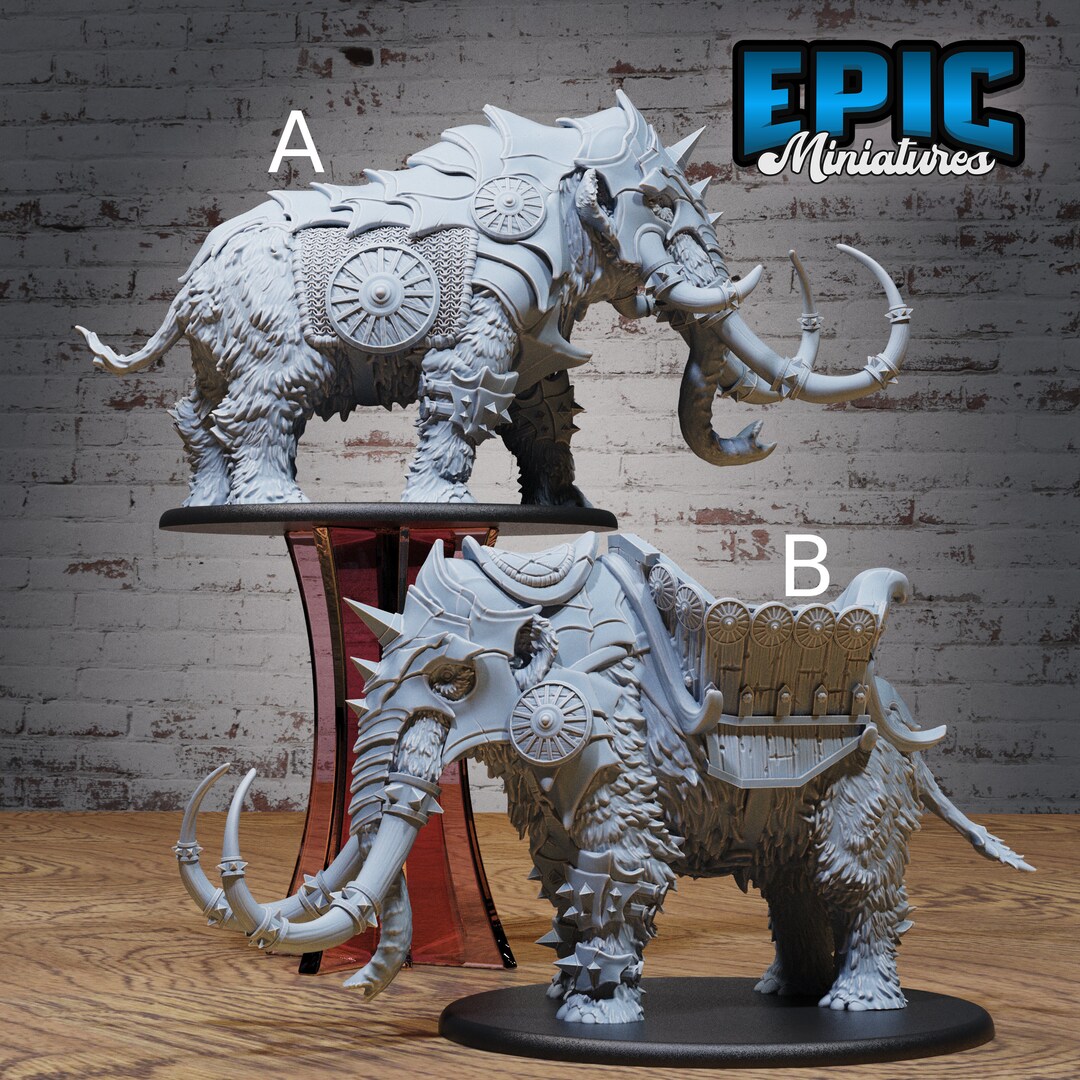 Mammoth Mount - Epic Miniatures | Ice Age Madness | Wooly | Elephant ...