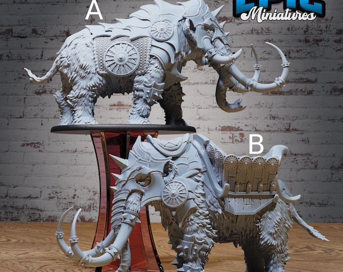 Giant Frost Mammoth 3d Printed Miniature for Tabletop Rpgs|dungeons and ...