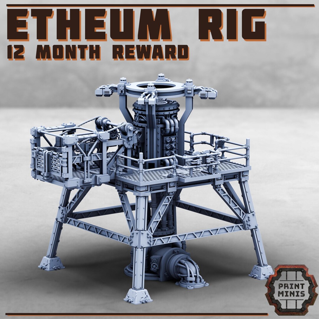 Etheum Rig, Drill Platform Terrain - Print Minis | Sci Fi | Light ...
