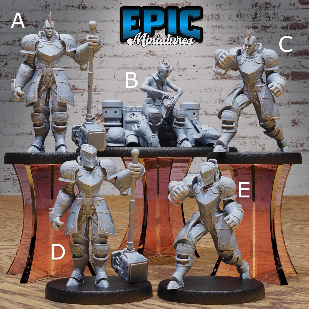 Exosuit Artificer Female - Epic Miniatures | Steam Society | 28mm ...