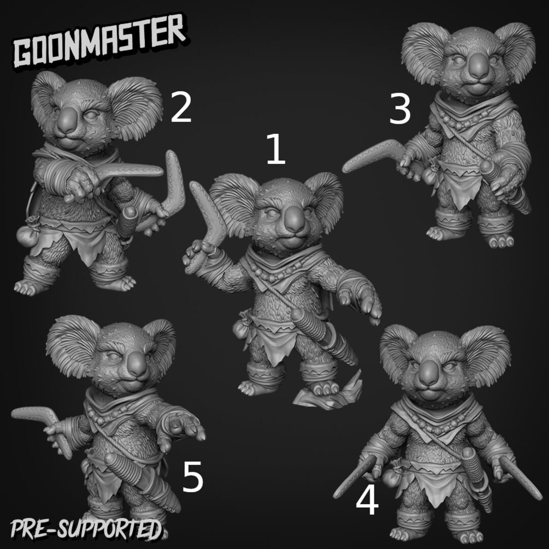 Koala Boomerang Boy Goonmaster Miniature Koala Combat Club Wargaming ...