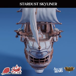 Stardust Skyliner Airship Arcane Minis 32mm Destroyer Sails Pirate Ship ...