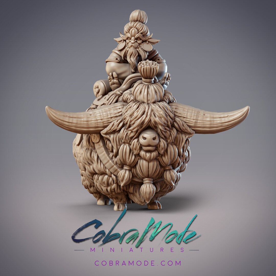 Xueren Master Yuwen Hui, Monk Yak Rider - Cobramode | Miniature ...