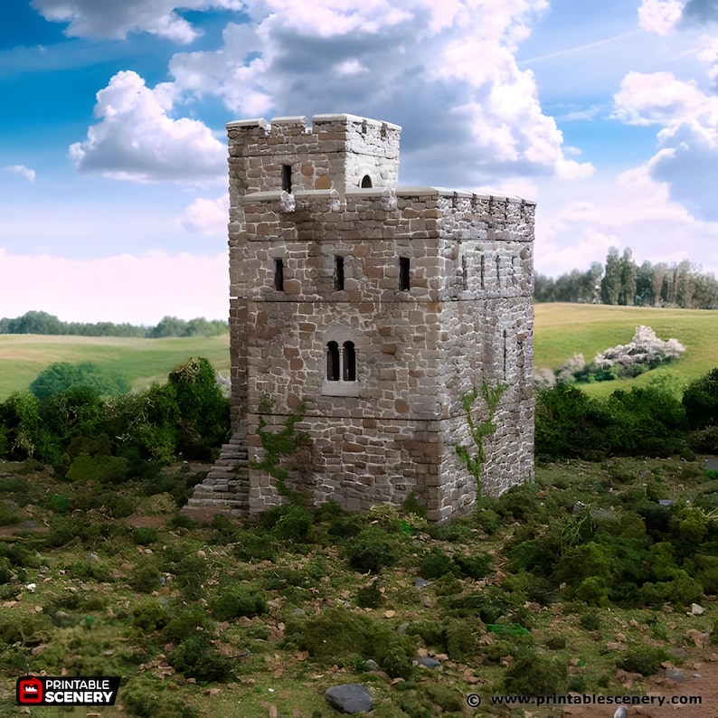 Norman Stone Fort. King and Country, 15mm, 28mm, 32mm - Printable ...