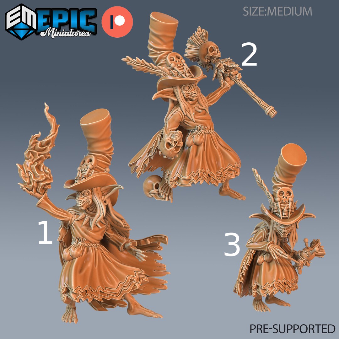 Voodoo Goblin Epic Miniatures 28mm 32mm Sha,am Warlock - Etsy