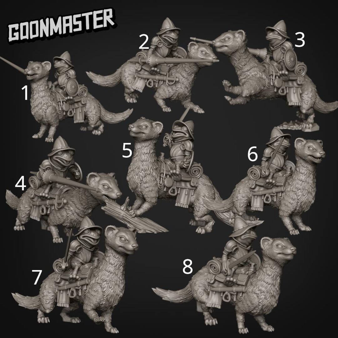 Ferret and Frog Cavalry. Mounted Frog Knight - Goonmaster | 28mm and ...