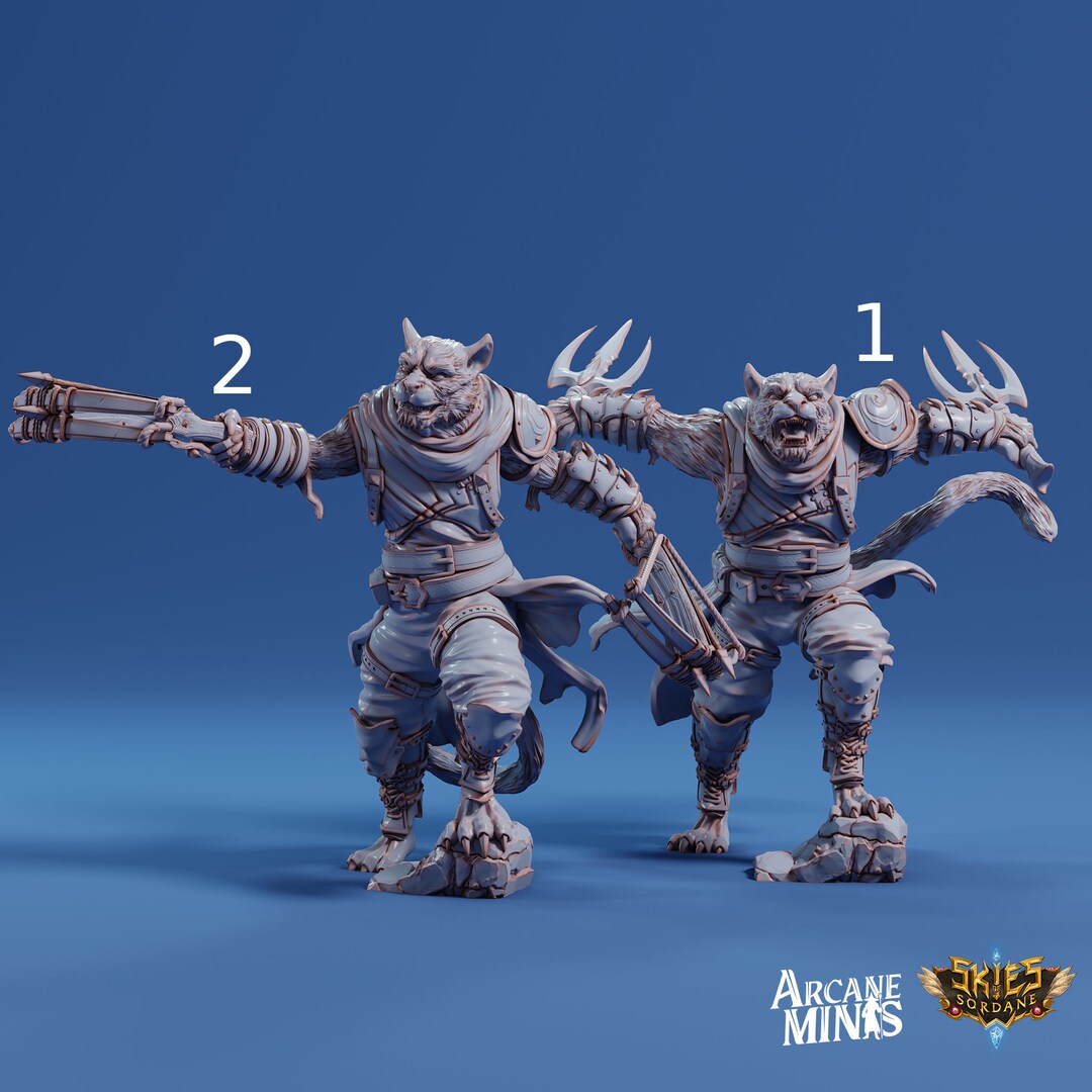 Kizaru Rogue Arcane Minis the Tangled Hunt 32mm Catfolk Bandit Pirate ...