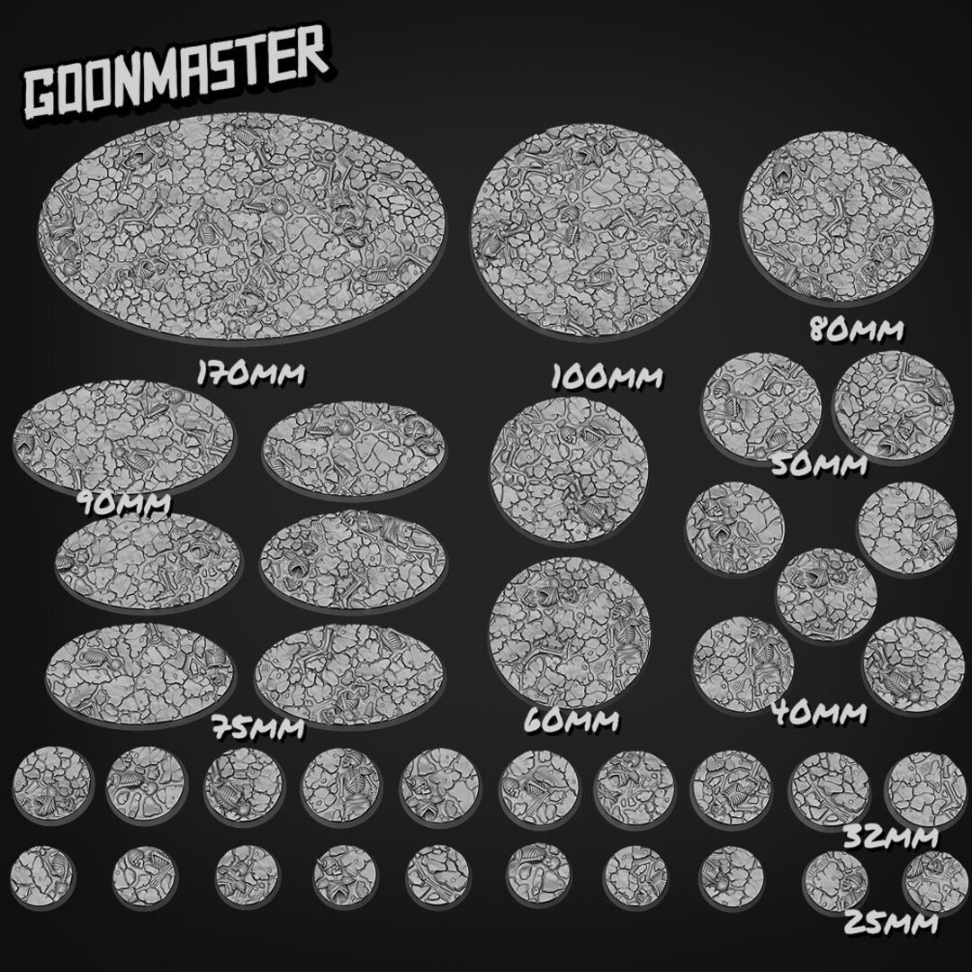 Dried Mud and Bone Bases - Goonmaster | 28mm and 32mm | Wargaming | Dnd ...