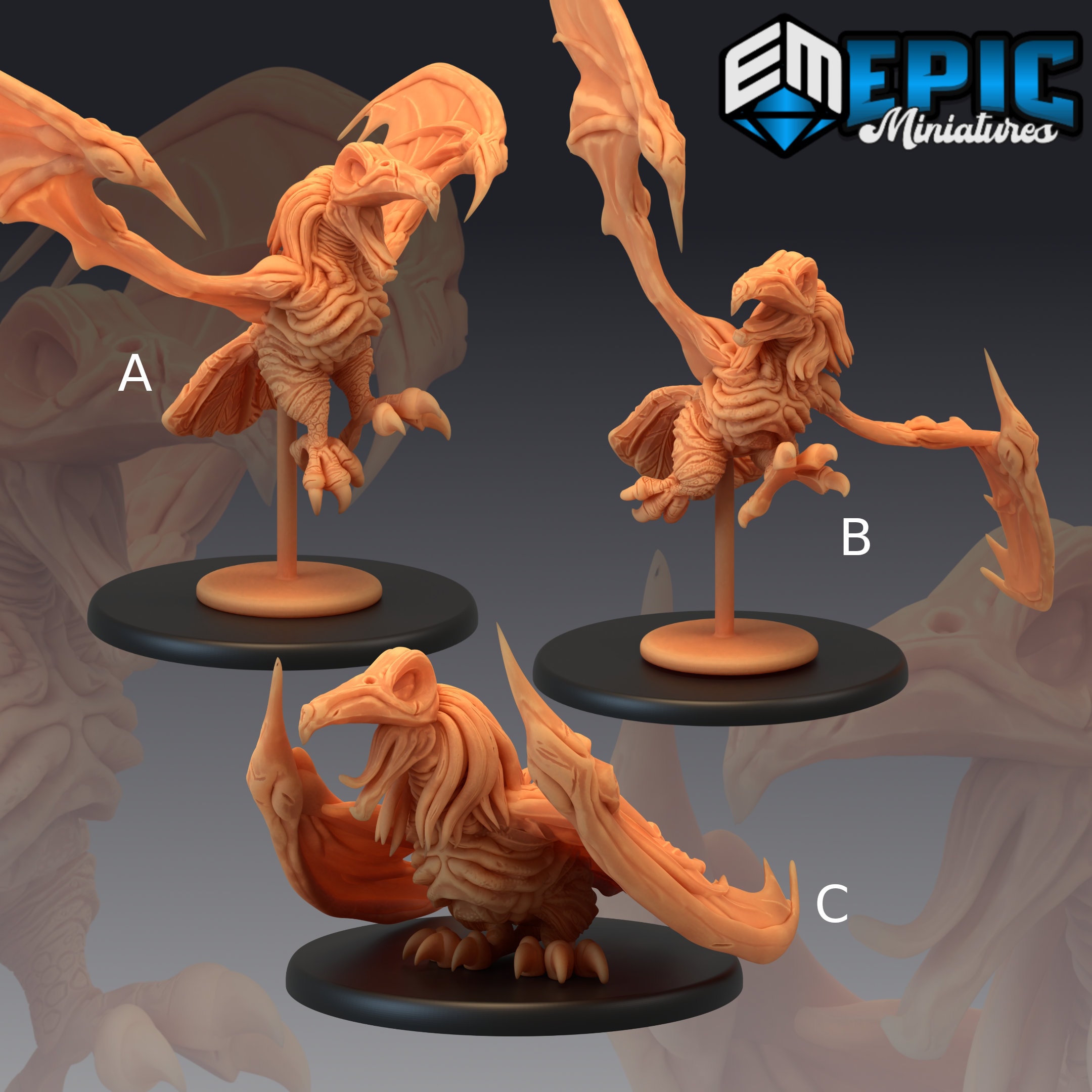 Shantak Epic Miniatures Cthulu Vulture D&D Pathfinder - Etsy UK