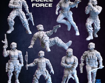 Cyberpunk Police PCPD Officer 28mm Miniatures for Tabletop - Etsy