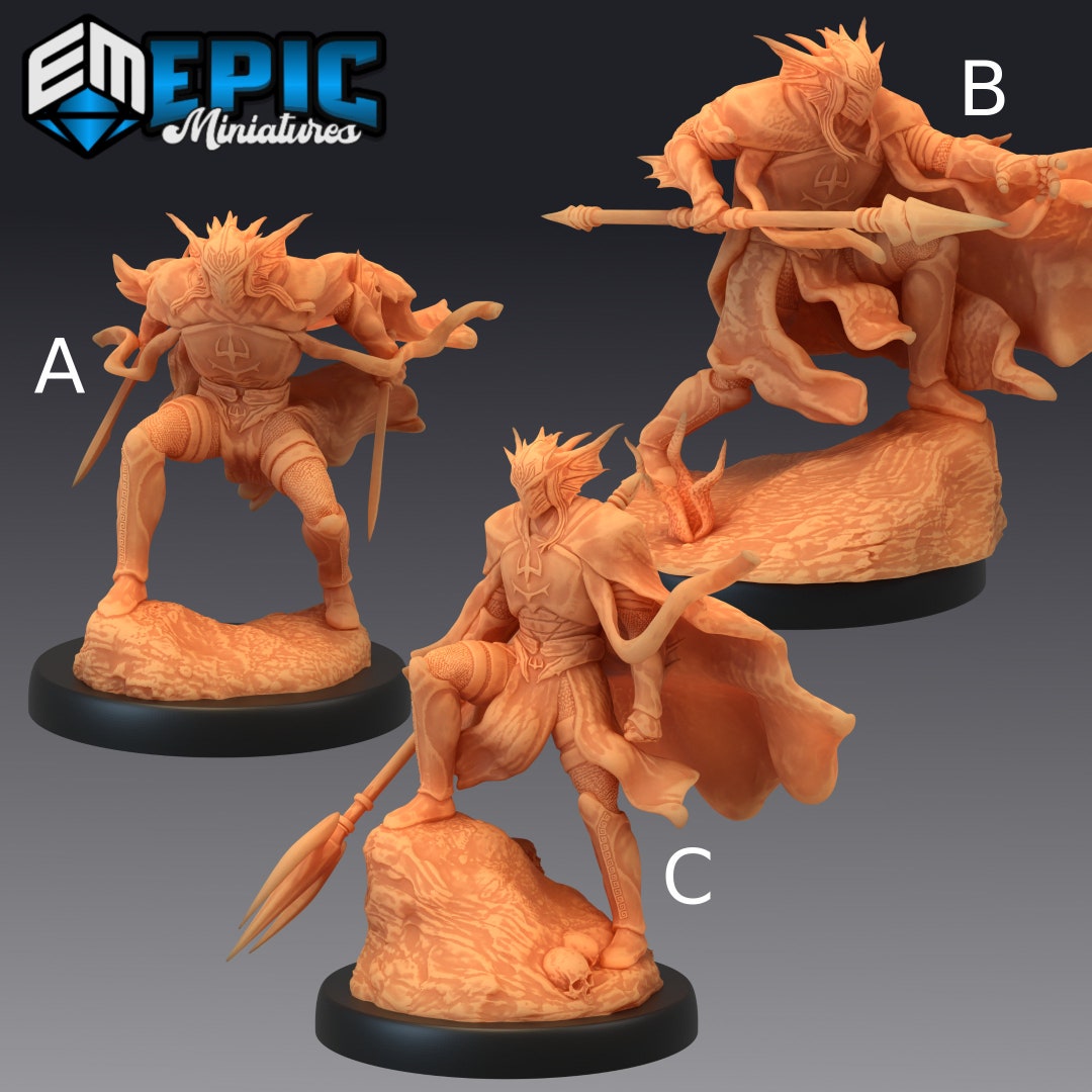 Atlantean Knight- Epic Miniatures | 32mm | Antlantis | Soldier ...