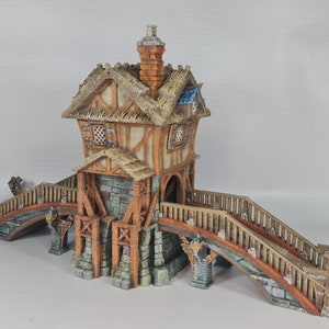 Bridge-kit-with-toll 3DP4U Medieval Town Miniature Wargaming ...