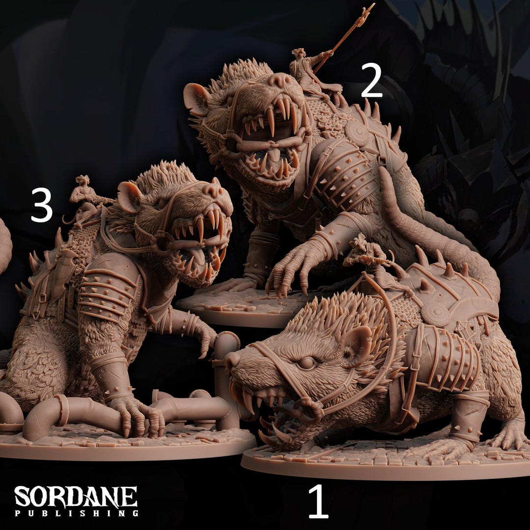 Rattigon Riders. Giant Rat Cavalry - Sordane Publishing | 28mm and 32mm ...