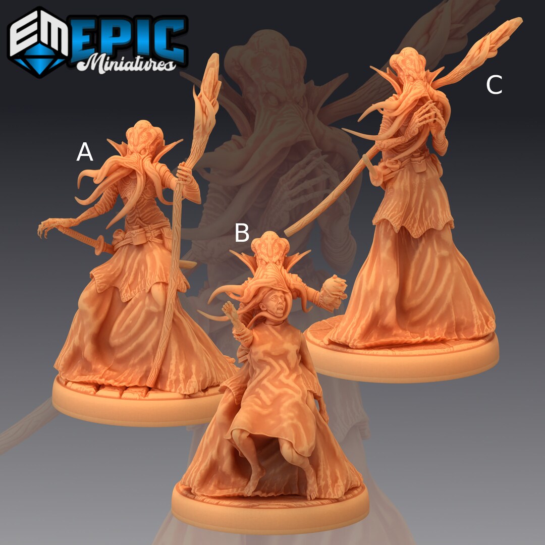 Mind Flayer Epic Miniatures 32mm Feeding Wizard Mind Eater - Etsy
