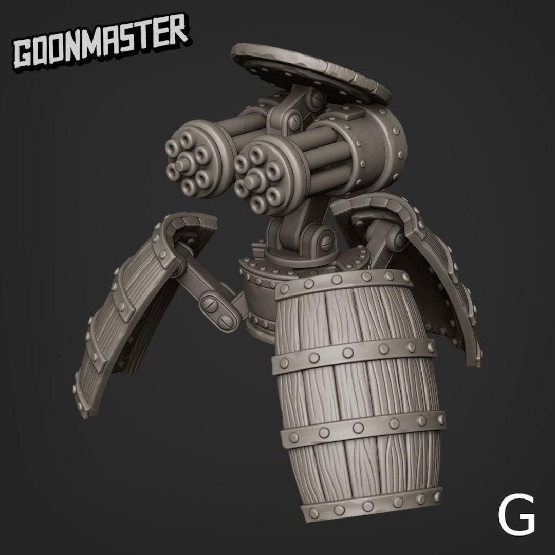 Barrel Turret - Goonmaster | 28mm and 32mm | Wargaming | Dnd | Tabletop ...