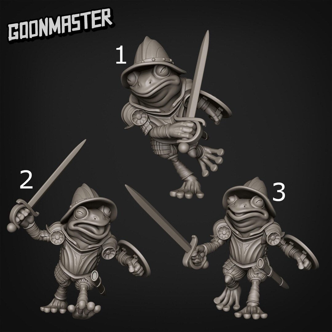 Fancy Frog Swordsman - Goonmaster | 28mm and 32mm | Wargaming | Dnd ...