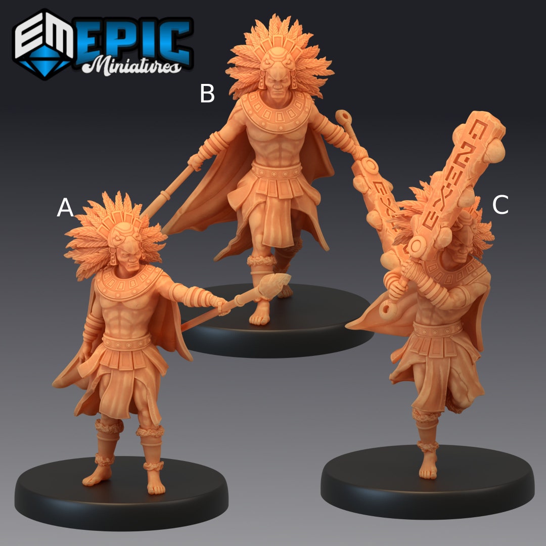 Eagle Warrior - Epic Miniatures | D&D | 32mm | Amazon | Aztec | Fighter ...