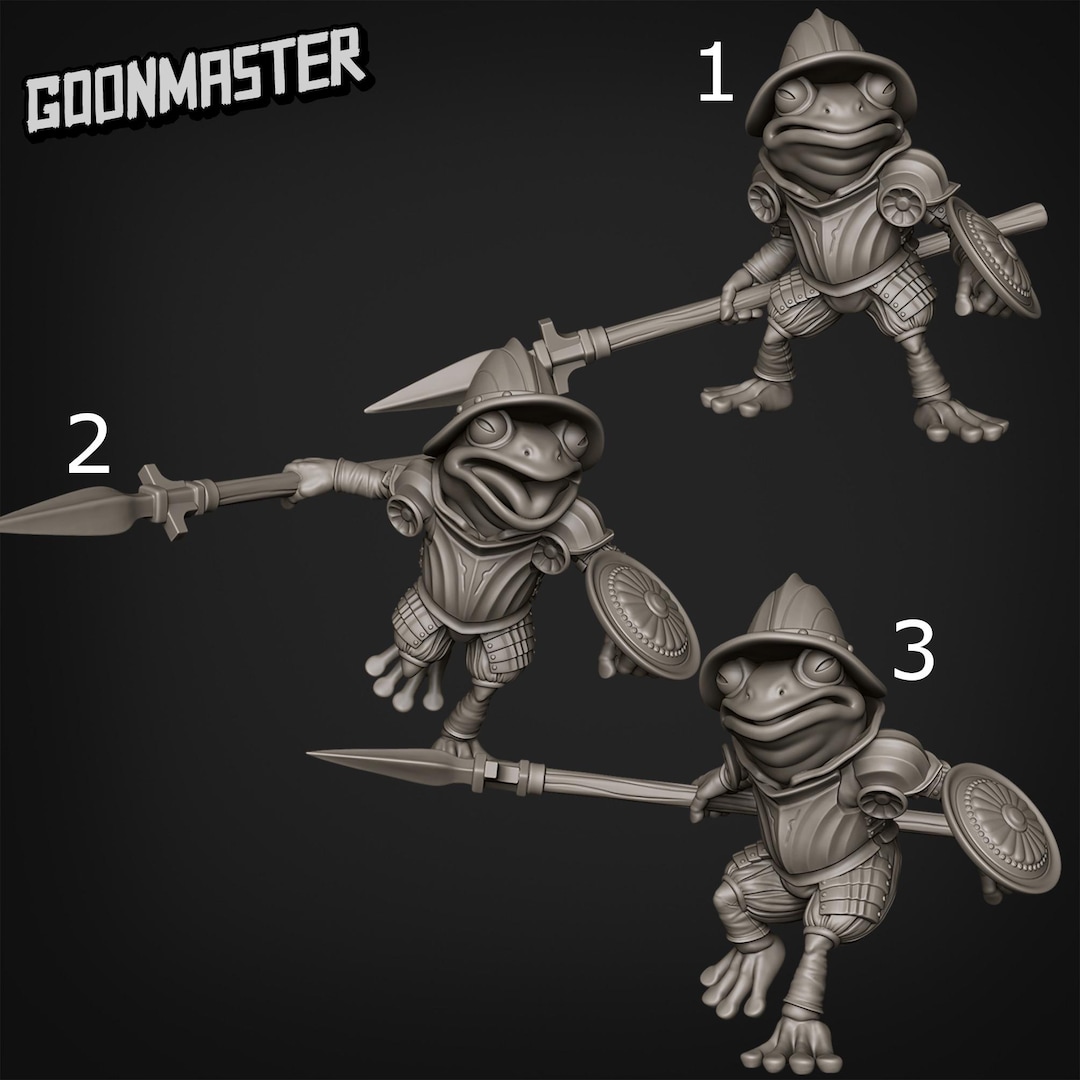 Fancy Frog Spearman - Goonmaster | Miniature | Wargaming | Roleplaying ...