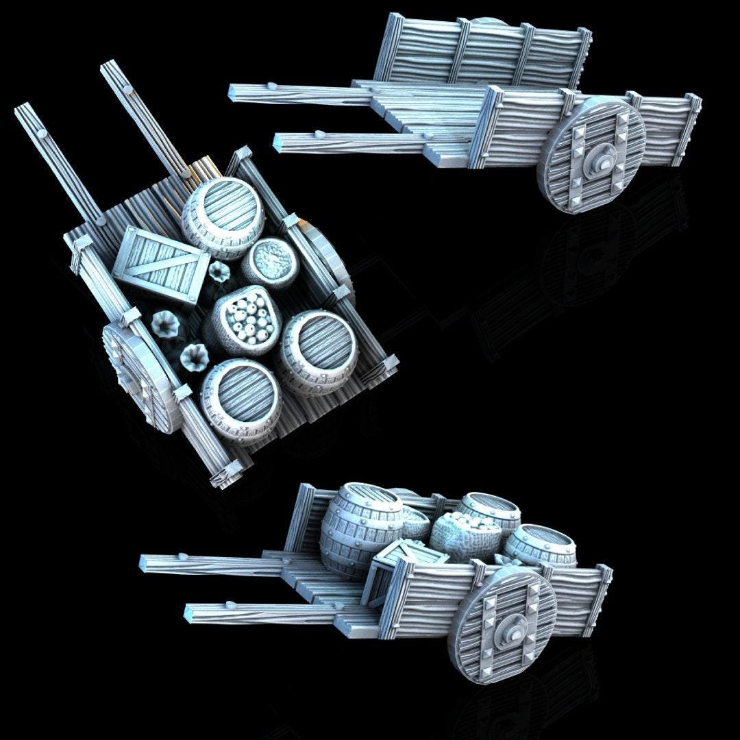 Carts - 3DP4U Medieval Town | 28mm and 32mm | Wargaming | Dnd ...
