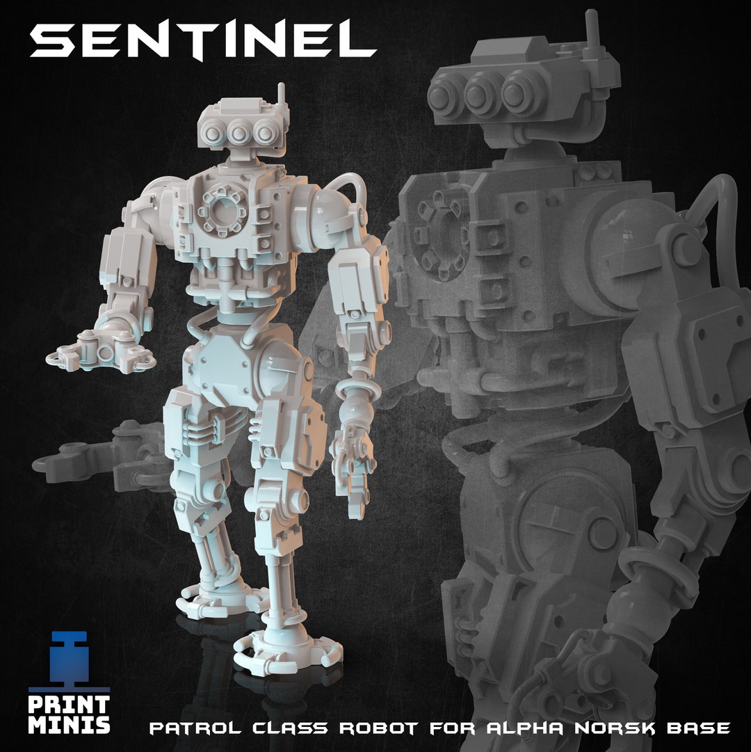 Sentinel Patrol Robot Print Minis Sci Fi Miner Mech - Etsy