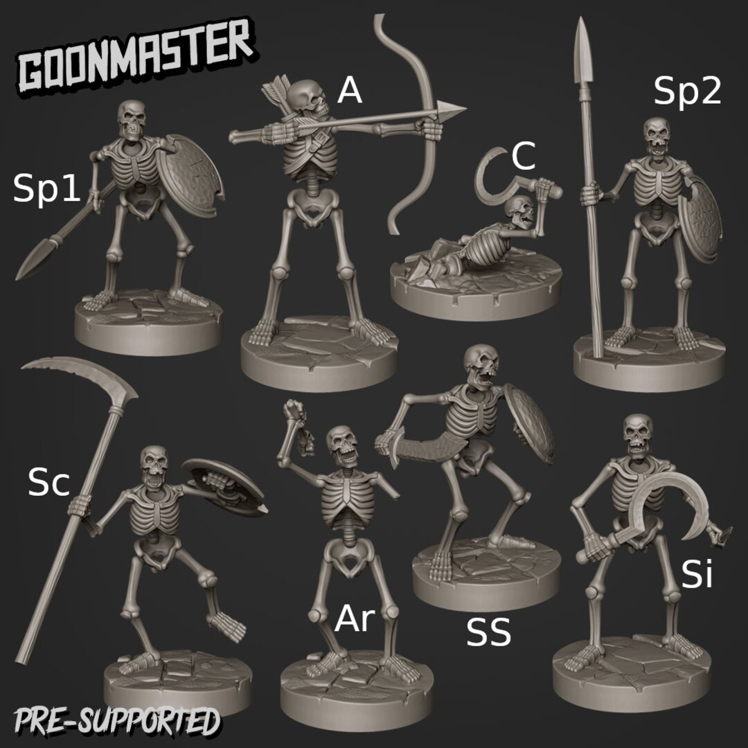 Skeleton Bundle Goonmaster Miniature Wargaming - Etsy