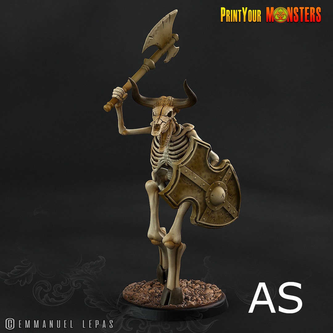 Minotaur Skeletons Print Your Monsters 32mm Ancient Bones Undead - Etsy