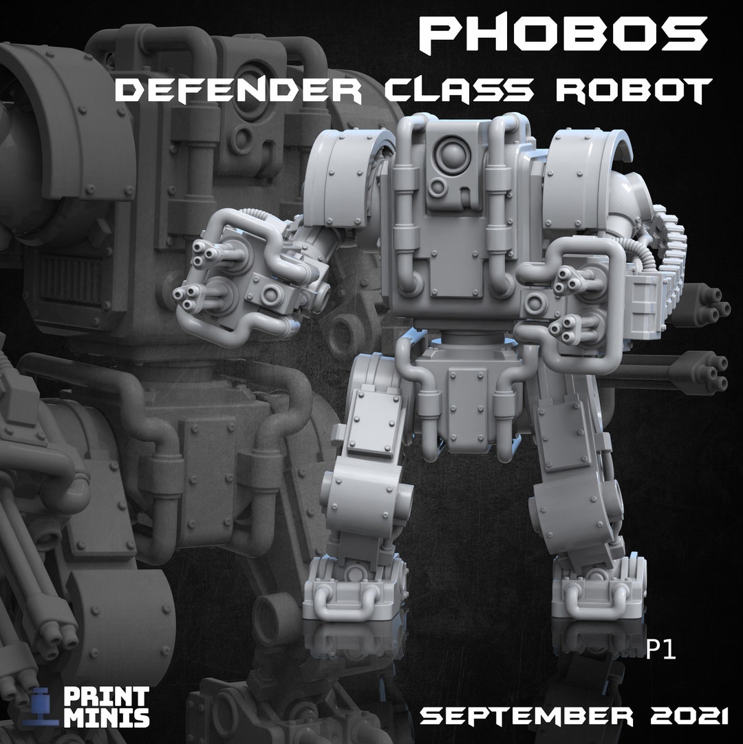 Defender Class Robot - Print Minis | Sci Fi | Mech - Etsy