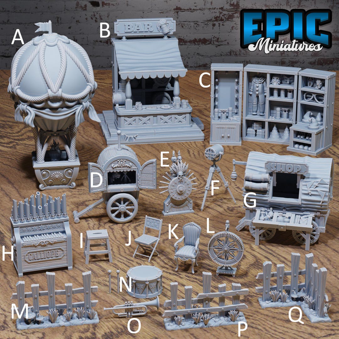 Carnival Scatter Terrain - Epic Miniatures | Grand Carnival | 28mm and ...