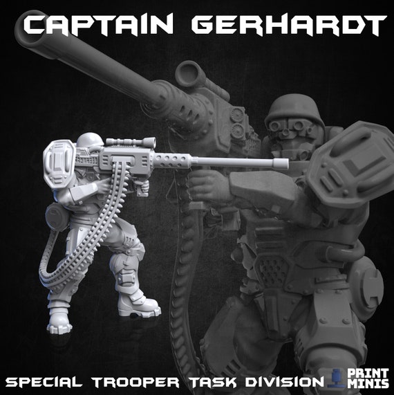 Captain Gerhardt Anti Tank Trooper Print Minis Sci Fi - Etsy