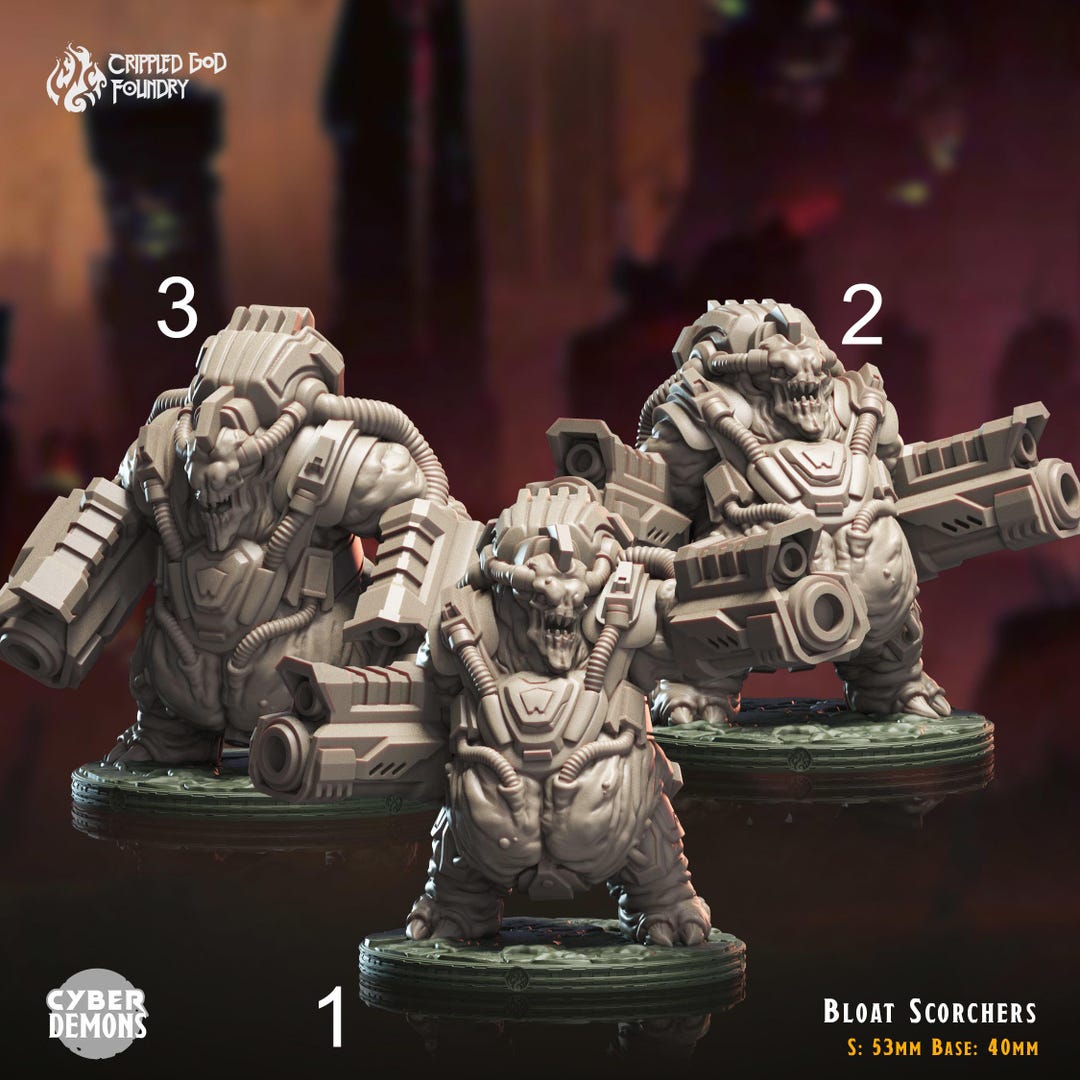 Bloat Scorchers, Fat Demon Mech - Crippled God Foundry - Cyber Demons ...